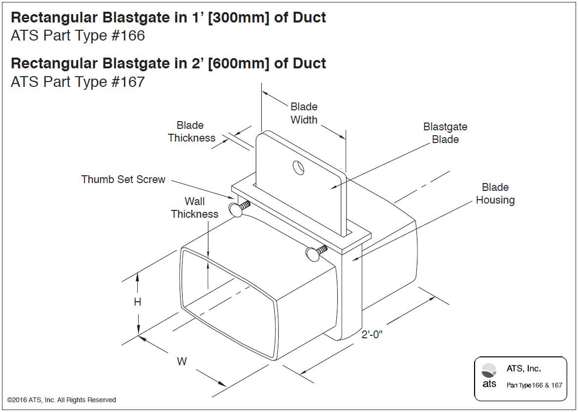 Rectangular Dampers & Blastgates - ATS Duct Inc.
